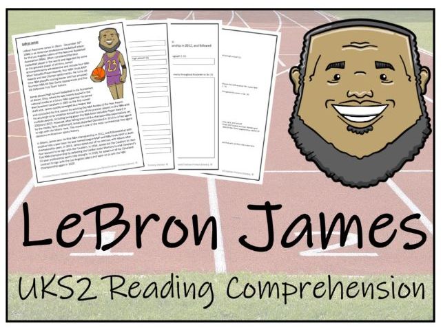UKS2 Literacy - LeBron James Reading Comprehension & Biography Bundle ...