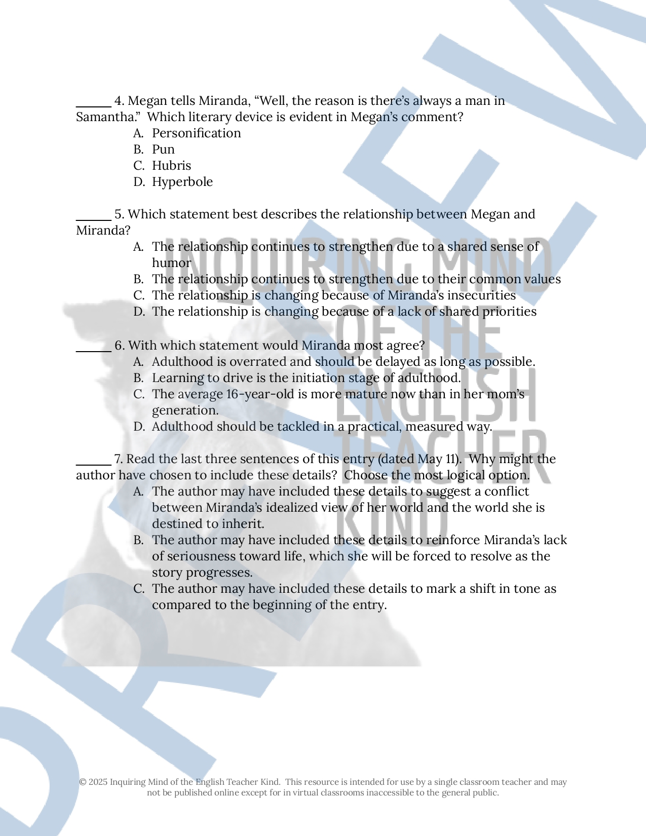 Life As We Knew It Chapter 1 Close Reading Inference Worksheet and ...