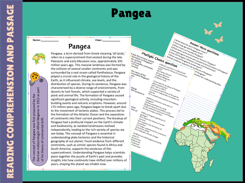 Pangea: Engaging Reading Passage with Insightful Questions | Teaching ...