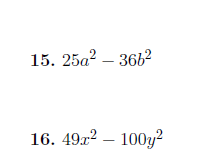 Factorising perfect squares and difference of two squares worksheets ...