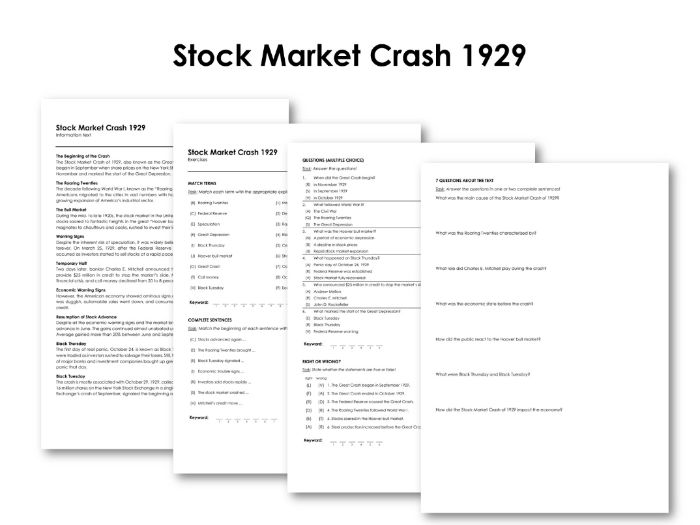Stock Market Crash 1929 | Teaching Resources