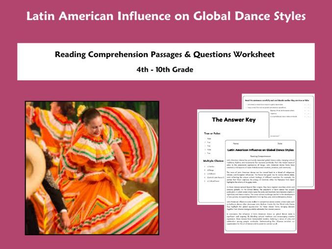 Latin American Influence on Global Dance Styles: Reading Comprehension ...