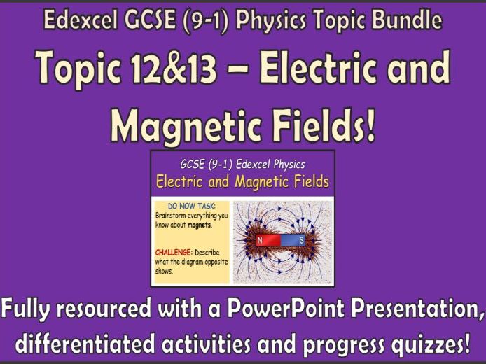 Edexcel GCSE (9-1) Physics Electric and Magnetic Fields | Teaching Resources