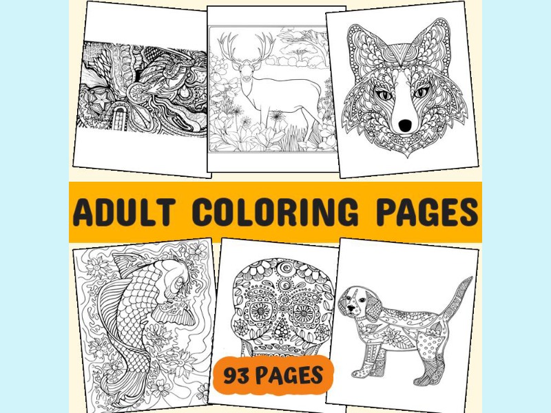 Relaxing Adult Coloring Pages PDF for Mindfulness & Creativity ...