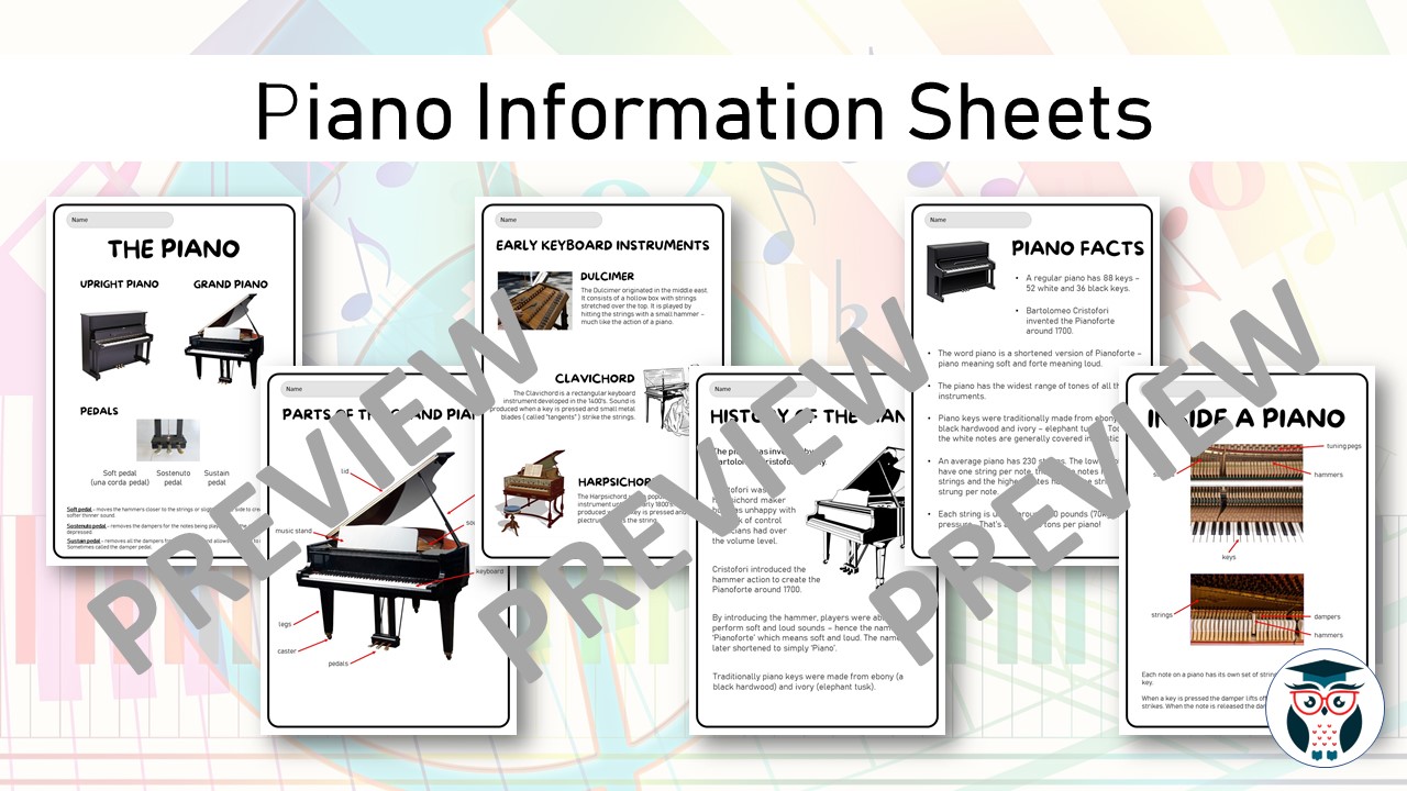 The Piano - Handouts and Worksheets | Teaching Resources
