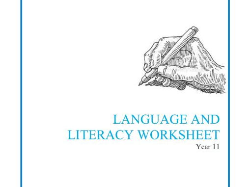 Senior Language and Literacy Worksheet | Teaching Resources