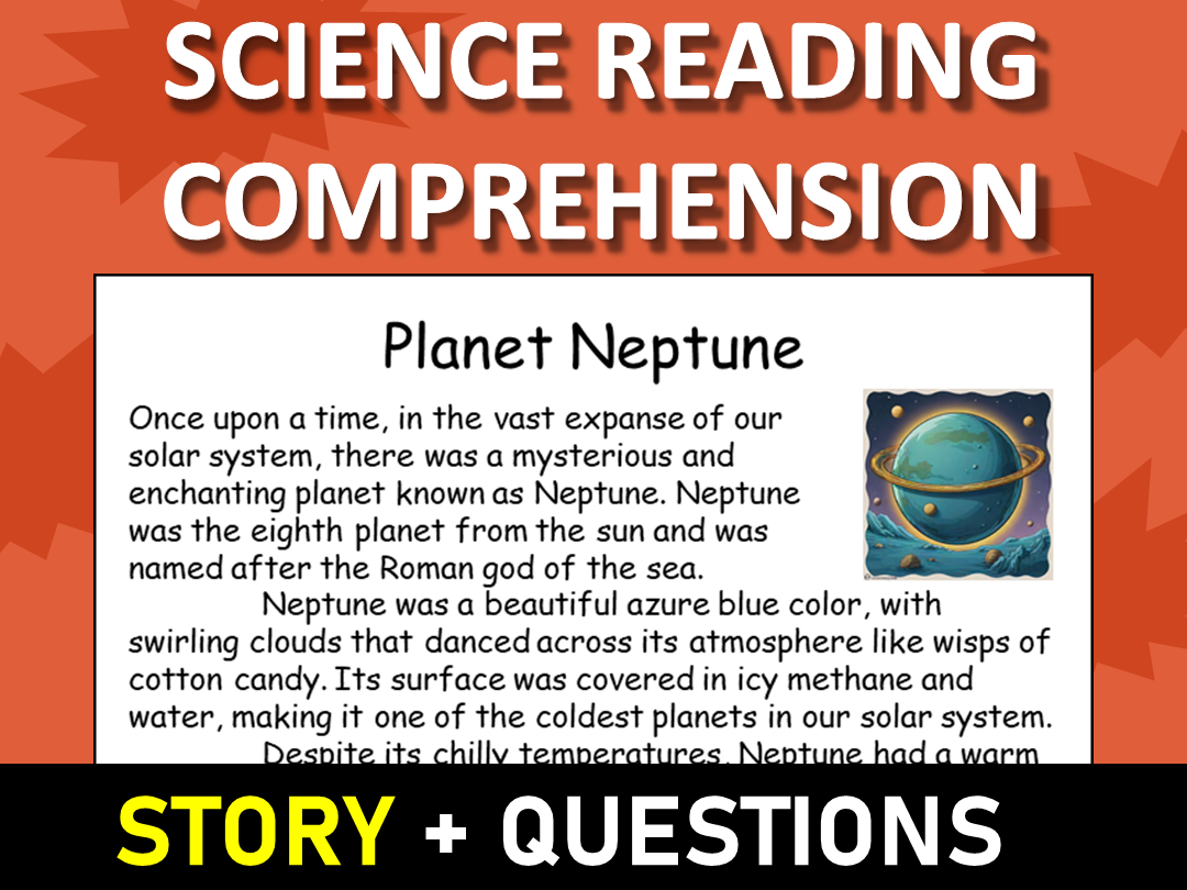 Planet Neptune Reading Science Story Comprehension Questions Worksheet ...