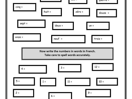 French numbers 0-12 including odd and even reference | Teaching Resources