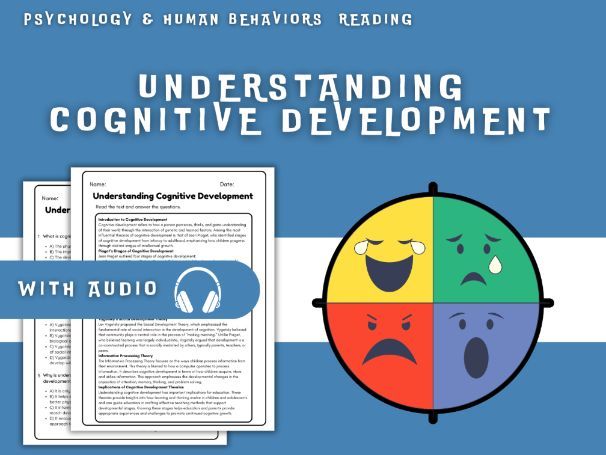 Understanding Cognitive Development -Psychology and Human Behavior Reading Comprehension ...
