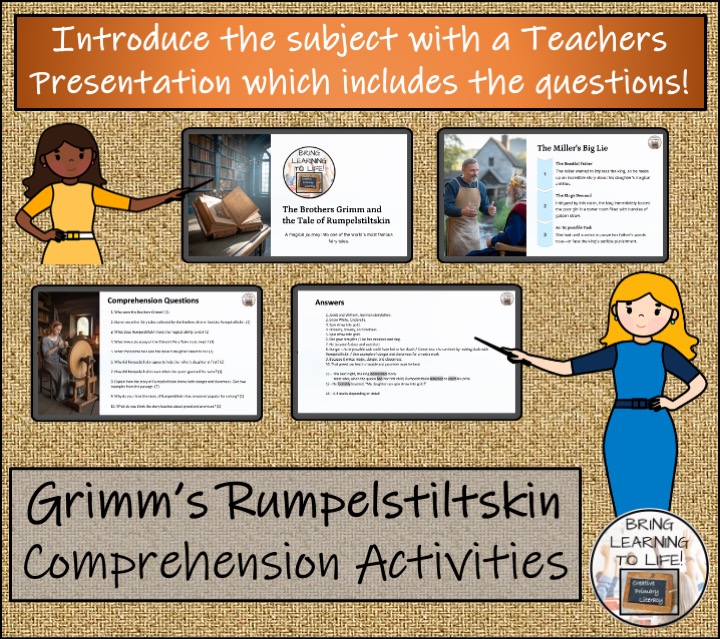 Brothers Grimm's Rumpelstiltskin Reading Comprehension | Year 5 or Year ...