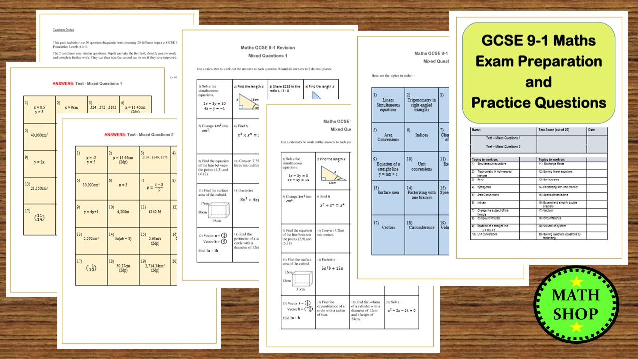 Maths GCSE 9-1 Diagnostic Tests | Teaching Resources