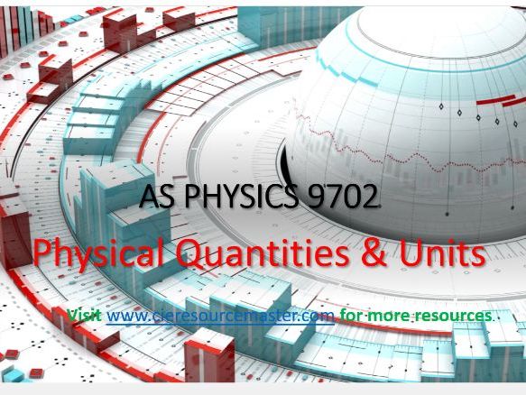 AS PHYSICS 9702: PHYSICAL QUANTITIES & UNITS | Teaching Resources