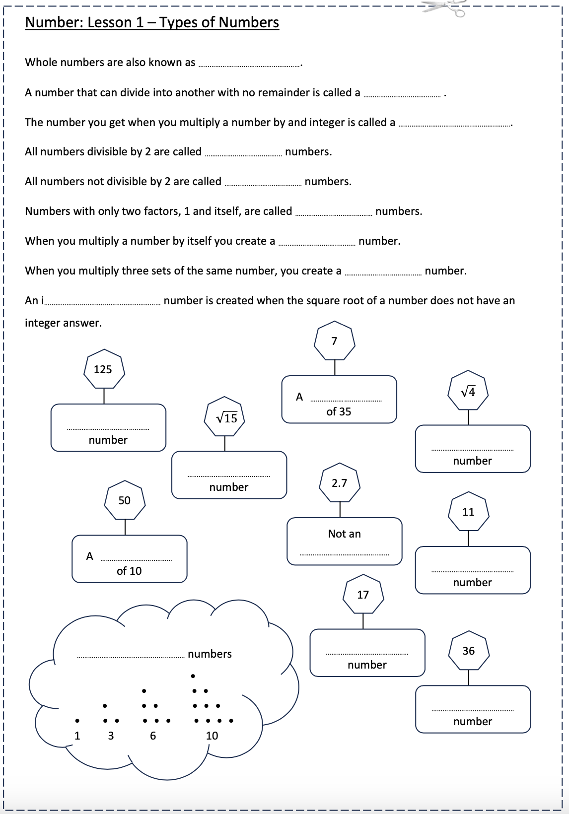 Guided Notes (NUMBER) | Teaching Resources