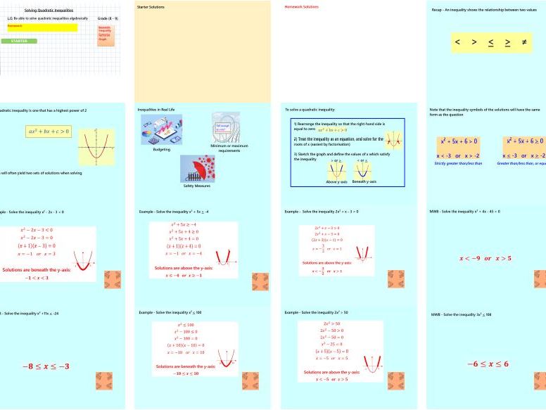 Secondary inequalities resources