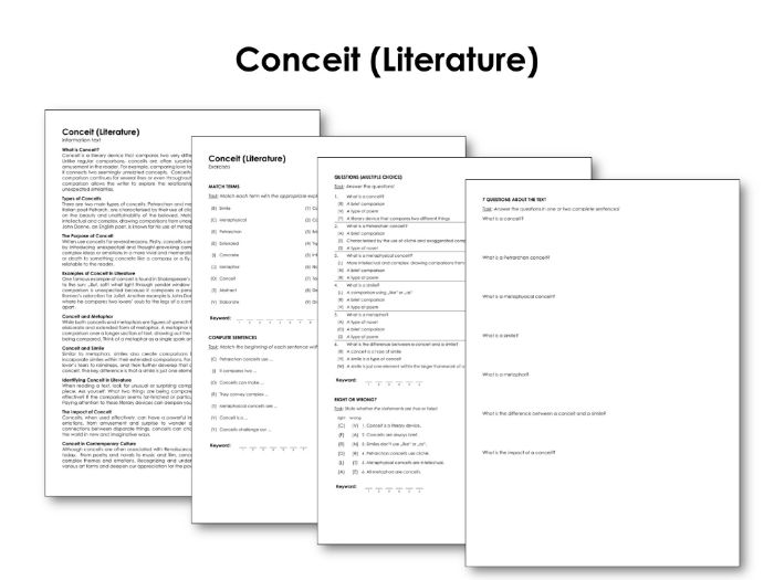 Conceit (Literature) | Teaching Resources