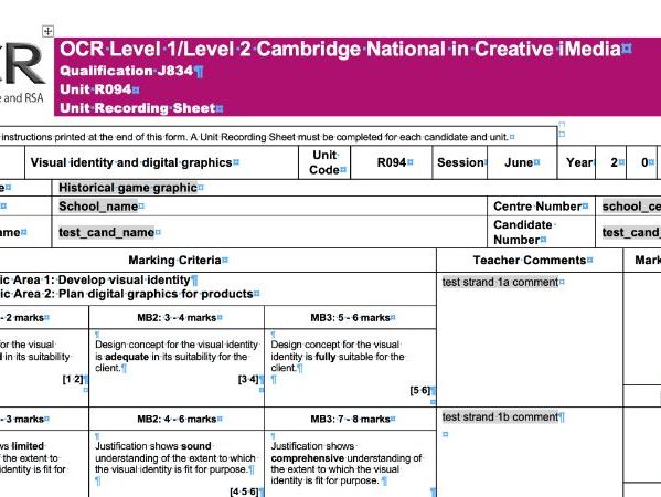 Creative iMedia NEA R094 URS merge doc | Teaching Resources