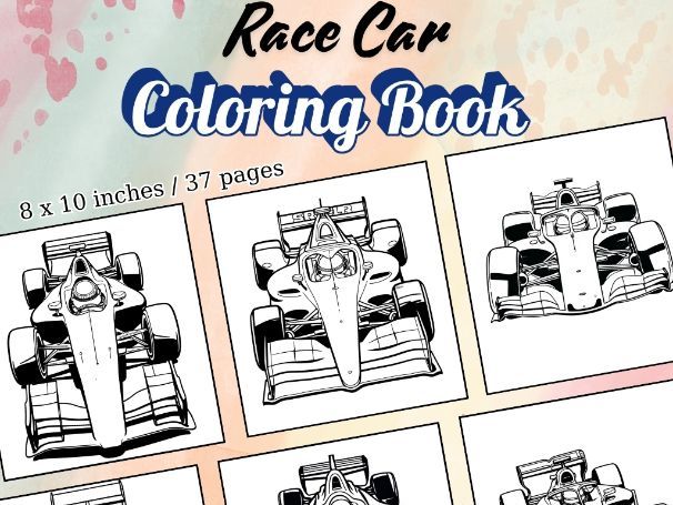 Race Car Coloring Pages / Sheets of Race Car {Coloring Book} | Teaching ...