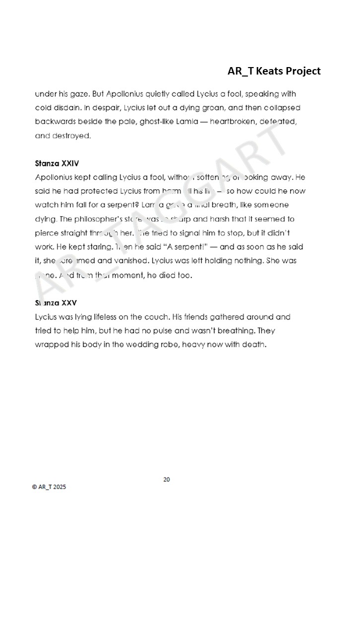 KEATS: Lamia – Plain English Guide | AR_T Keats Project | A Level Lit B ...