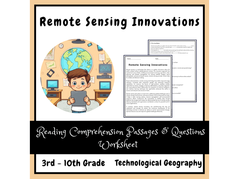 Remote Sensing Innovations Reading Comprehension Passages & Questions ...