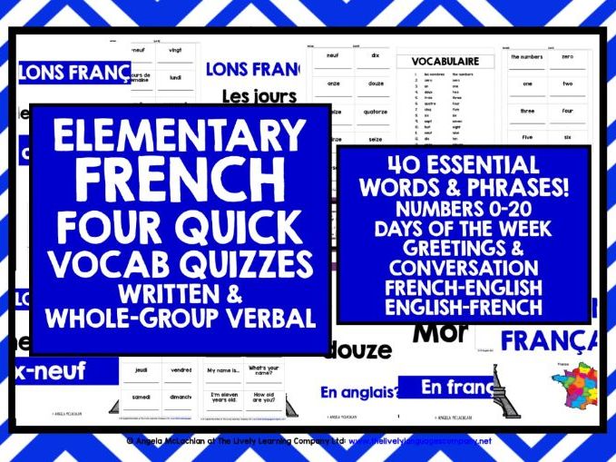 French Worksheets: Primary Language Teaching Resources ǀ Tes