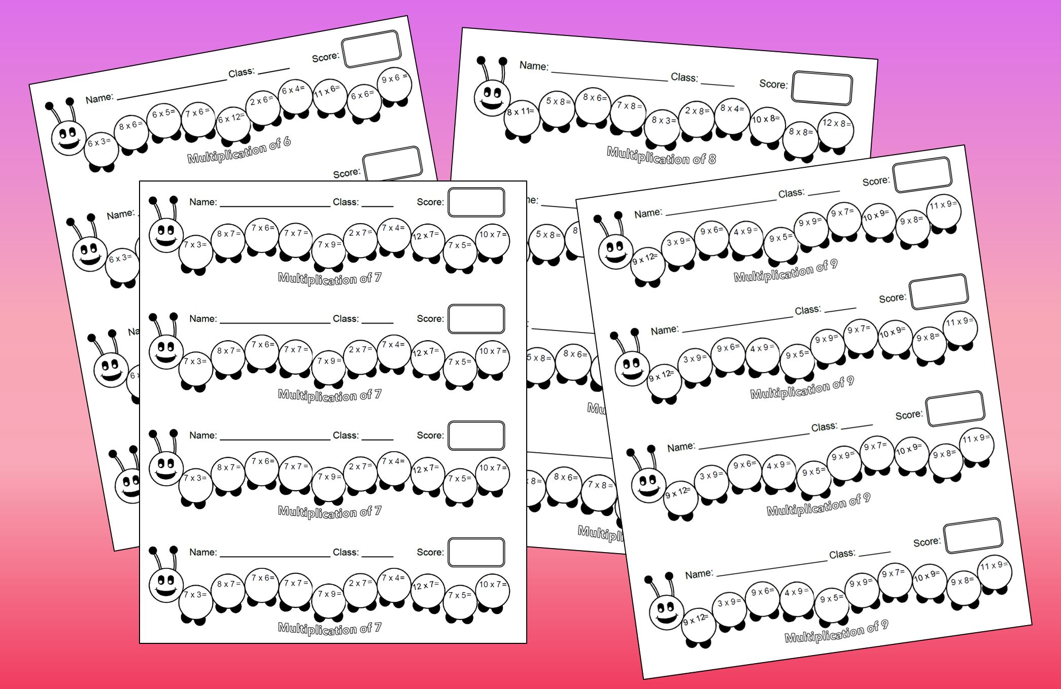 Multiplication Caterpillar | Teaching Resources
