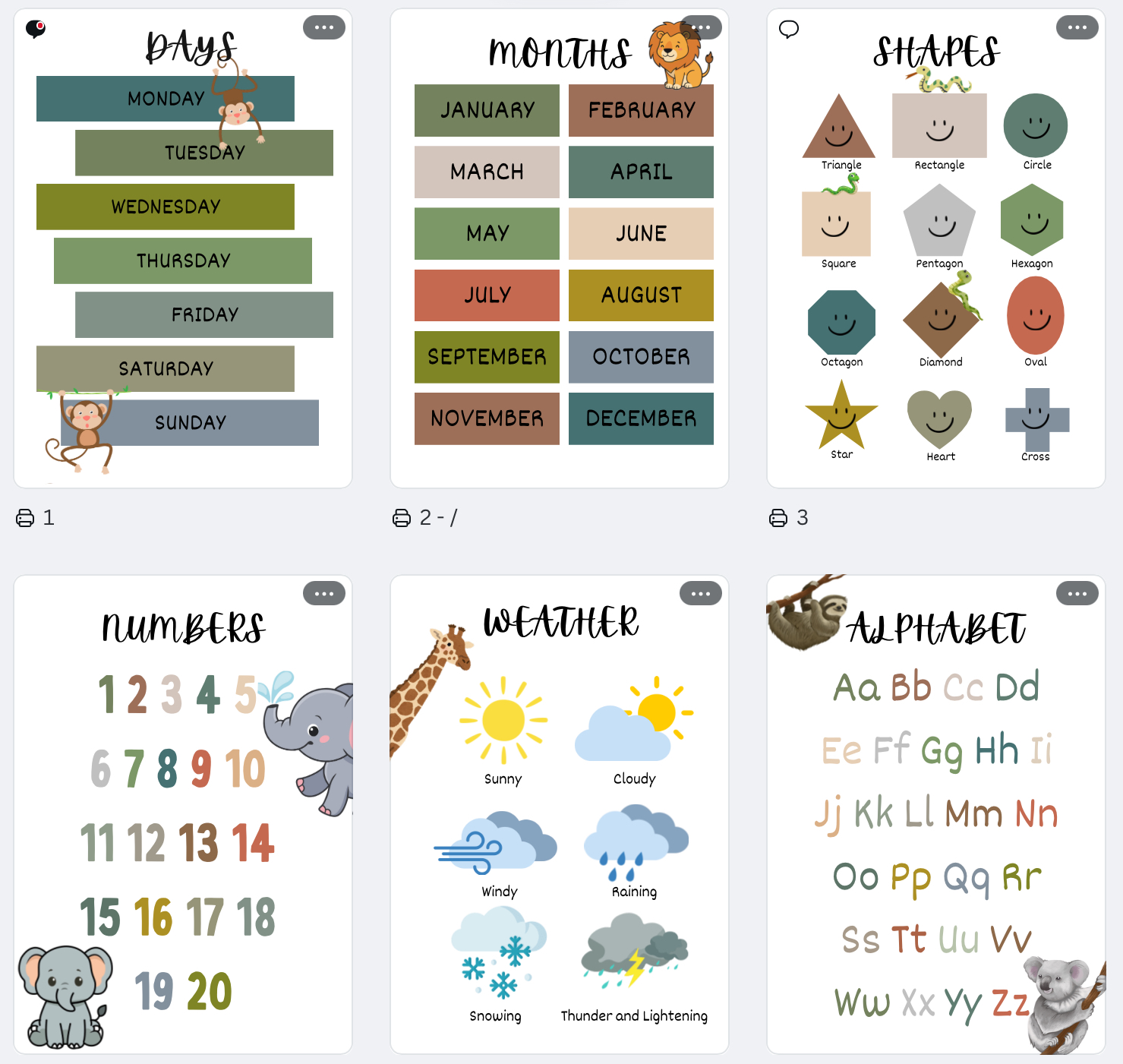 Safari Themed Learning Posters | Teaching Resources