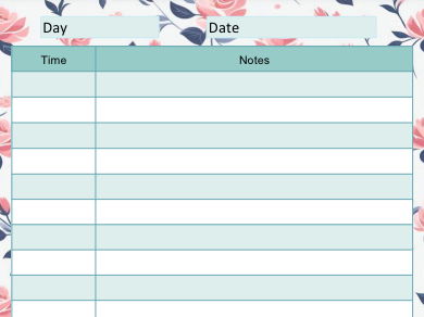 Rosa A6 Day-to-view Planner Template | Teaching Resources
