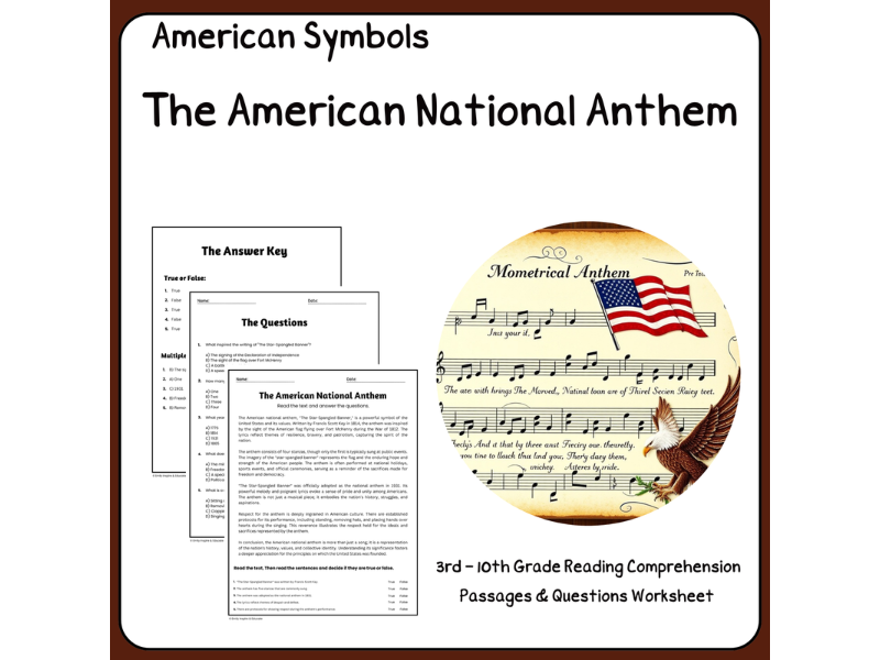 The American National Anthem - Reading Comprehension Passages ...