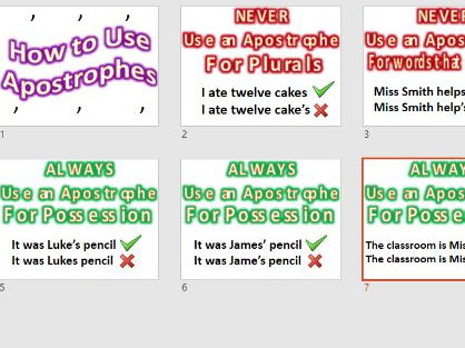 How to use apostrophes poster set | Teaching Resources