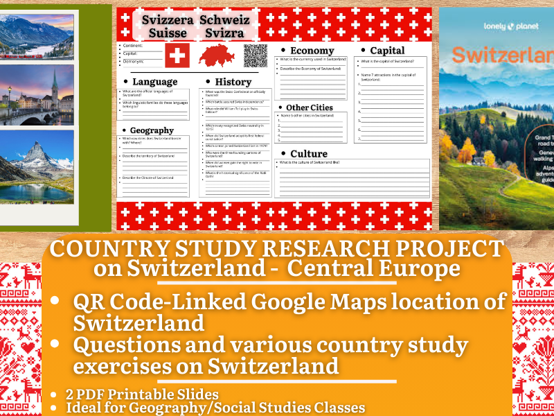 Country Study Research Project - Switzerland - Social Studies - Central ...