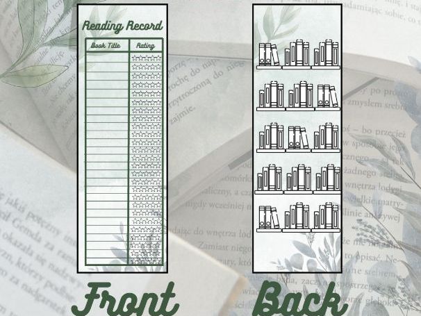 Reading Record Bookmark - Nature | Teaching Resources