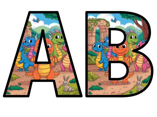 Julia Donaldson Book Zog Dragons Lettering Set Display Title Letters ...