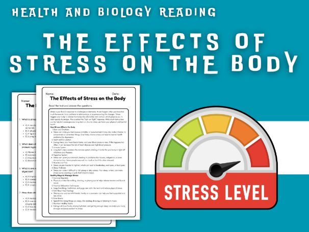 The Effects of Stress on the Body - Health Reading Worksheet | Teaching ...
