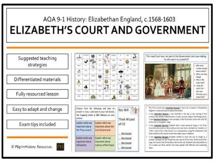 Elizabethan England 1568-1603 Bundle Part 1 | Teaching Resources