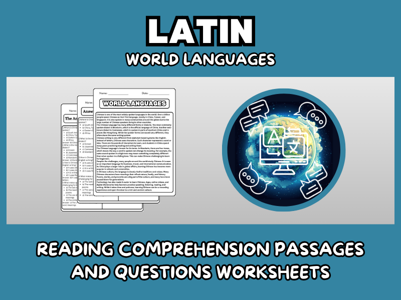 Latin - World Languages Reading Comprehension Passages and Questions ...