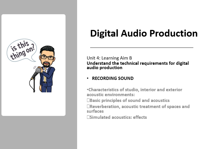 Unit 4 - Digital Audio Production Resources | Teaching Resources
