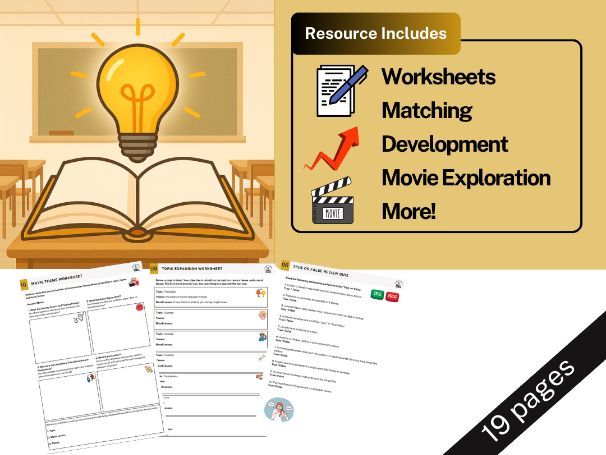 Theme & Moral Lesson - Identify + Analyze Development - Worksheets - No ...