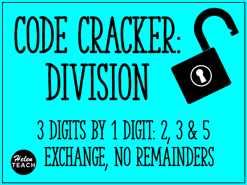 Division Code Cracker Worksheet 3 Digit By 1 Digit 2 3 5