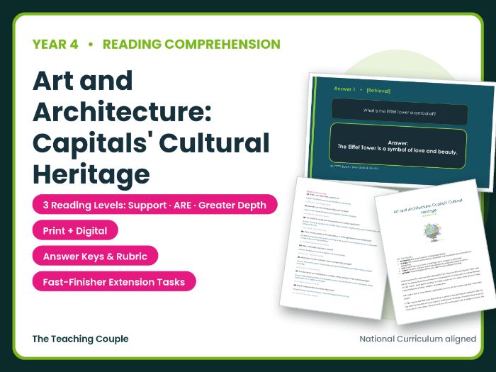 Art and Architecture: Capitals' Cultural Heritage Reading Comprehension ...