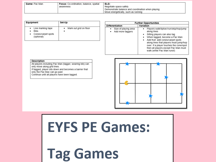 EYFS PE Games: Tag Games | Teaching Resources