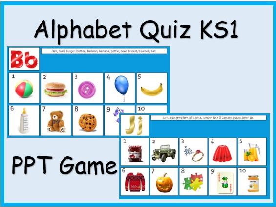 Alphabet Quiz Game KS1 Teaching Resources