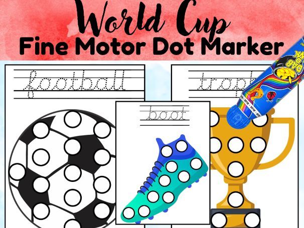 World Cup Dot Marker Worksheets | Football-Themed Dauber Activity Pack ...