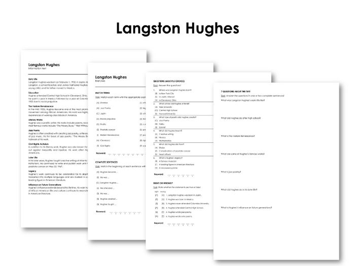Langston Hughes Teaching Resources