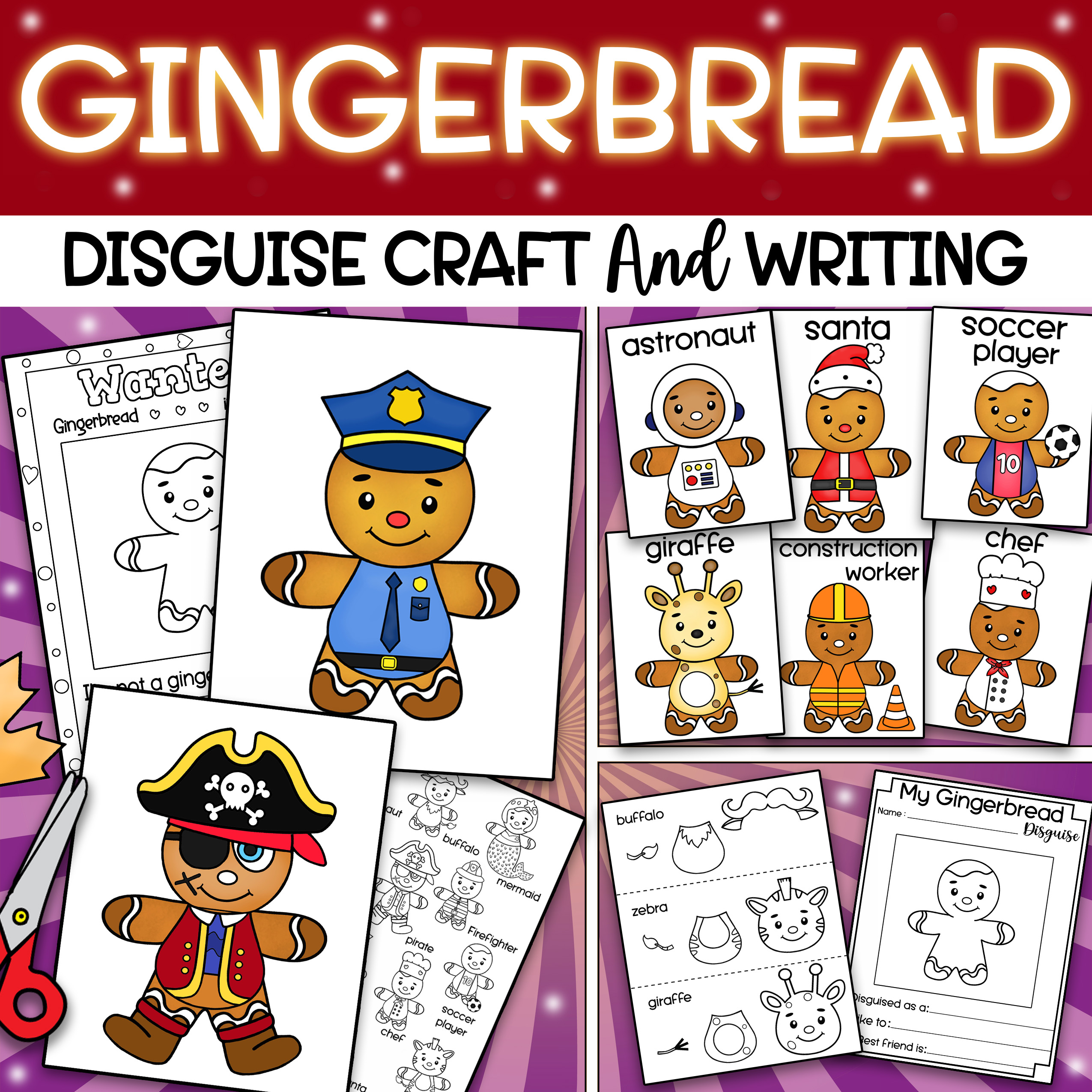 Disguise a Gingerbread Man: Christmas Activities | Gingerbread in ...