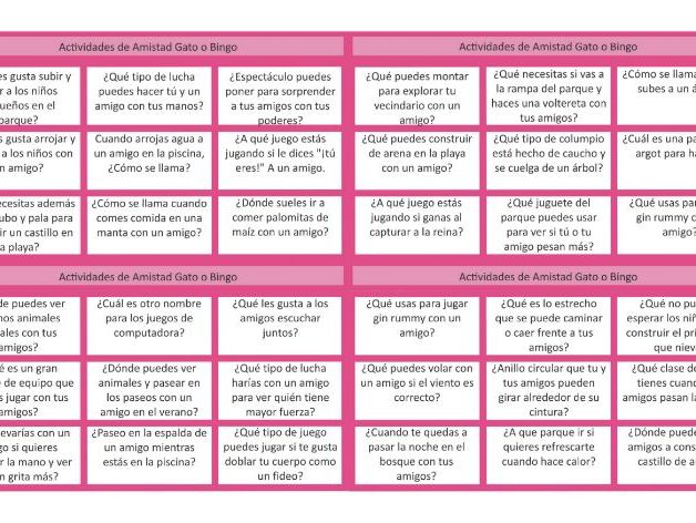 Friendship Activities Spanish Tic-Tac-Toe or Bingo Game by eslfungames ...