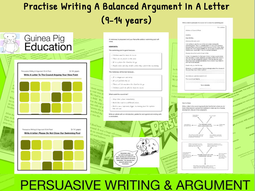 Practise Writing A Balanced Argument In A Letter (9-14 years ...