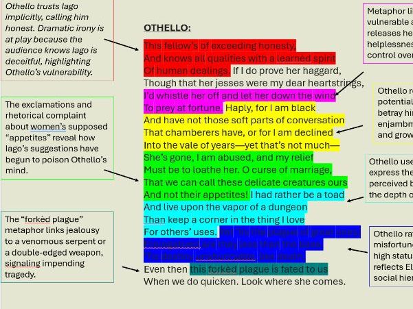 Othello Complete Bundle – Love Through the Ages (AQA A Level English ...