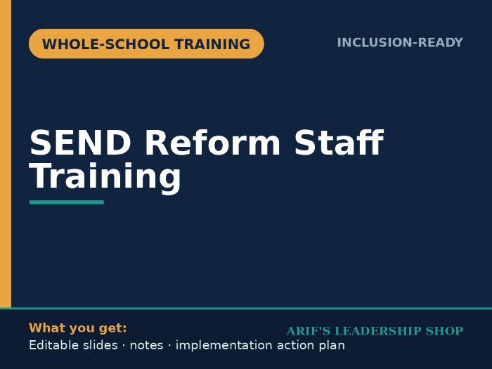 SEND Reform Staff Training | Whole-School INSET | Teaching Resources