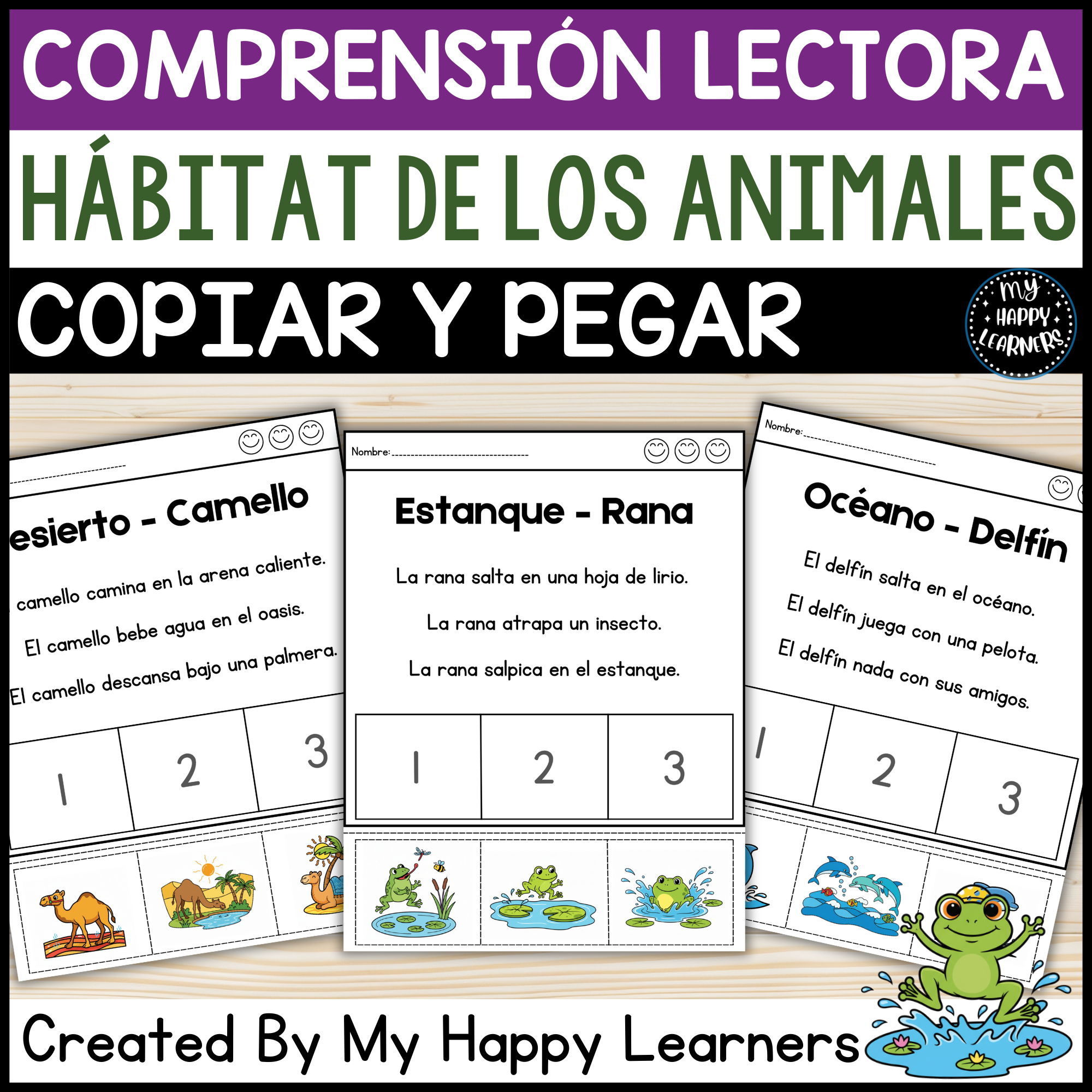 Animal Habitat Reading Comprehension in Spanish - Hábitat de los ...