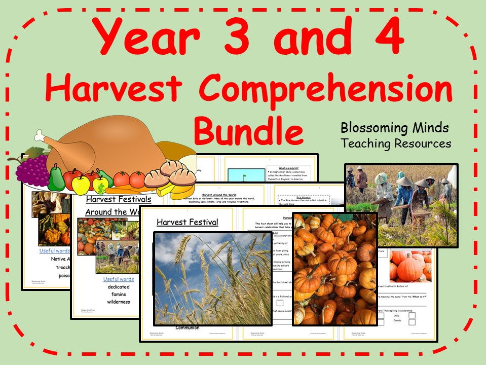 Year 3 and 4 Harvest Comprehension Bundle | Teaching Resources